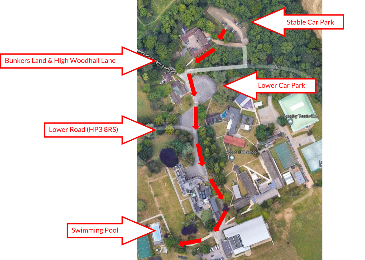Abbots Hill car parking & directions